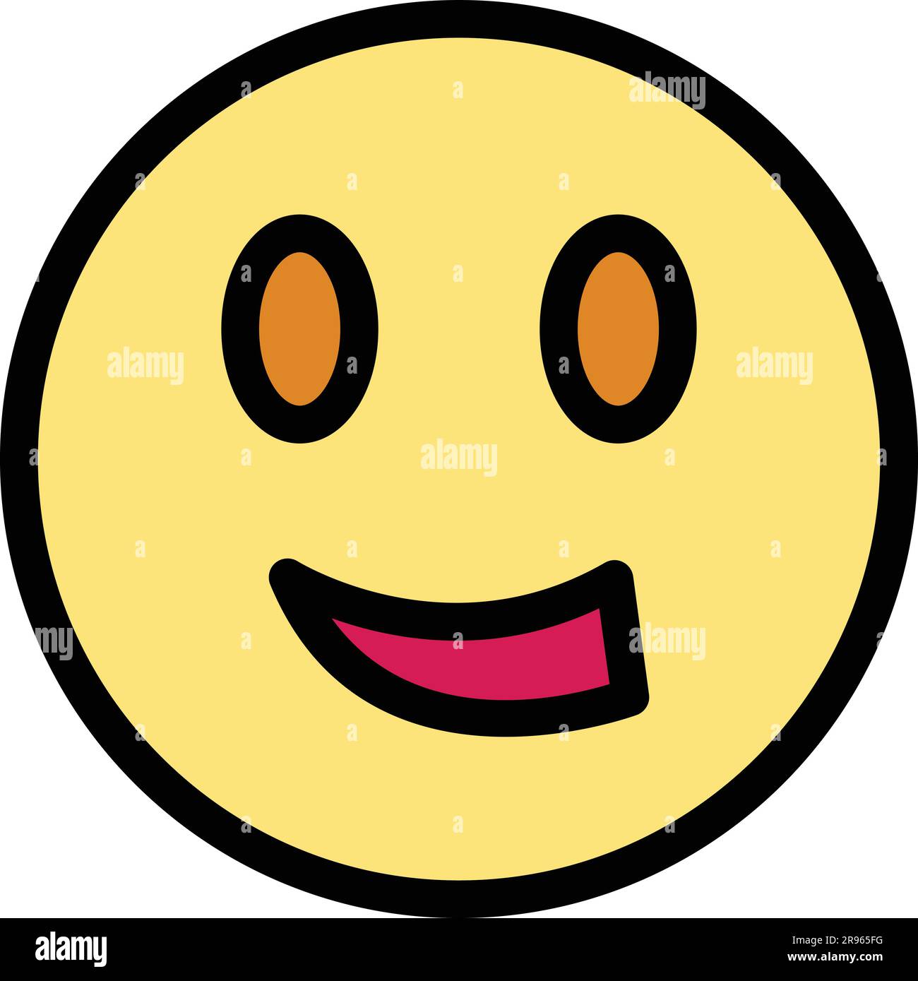 Smile face icon. Outline Smile face vector icon for web design isolated ...