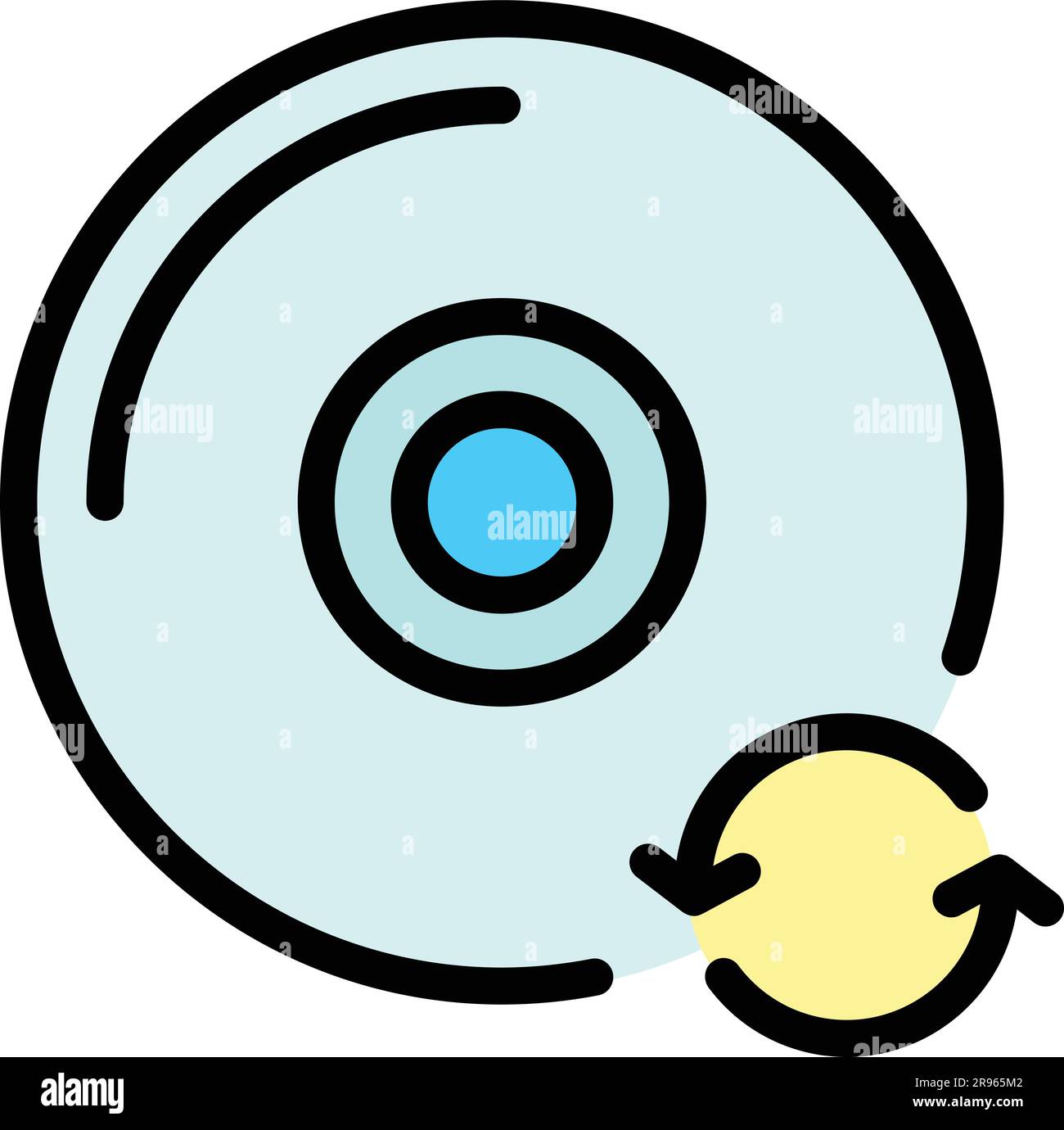 Cd backup icon. Outline Cd backup vector icon for web design isolated ...