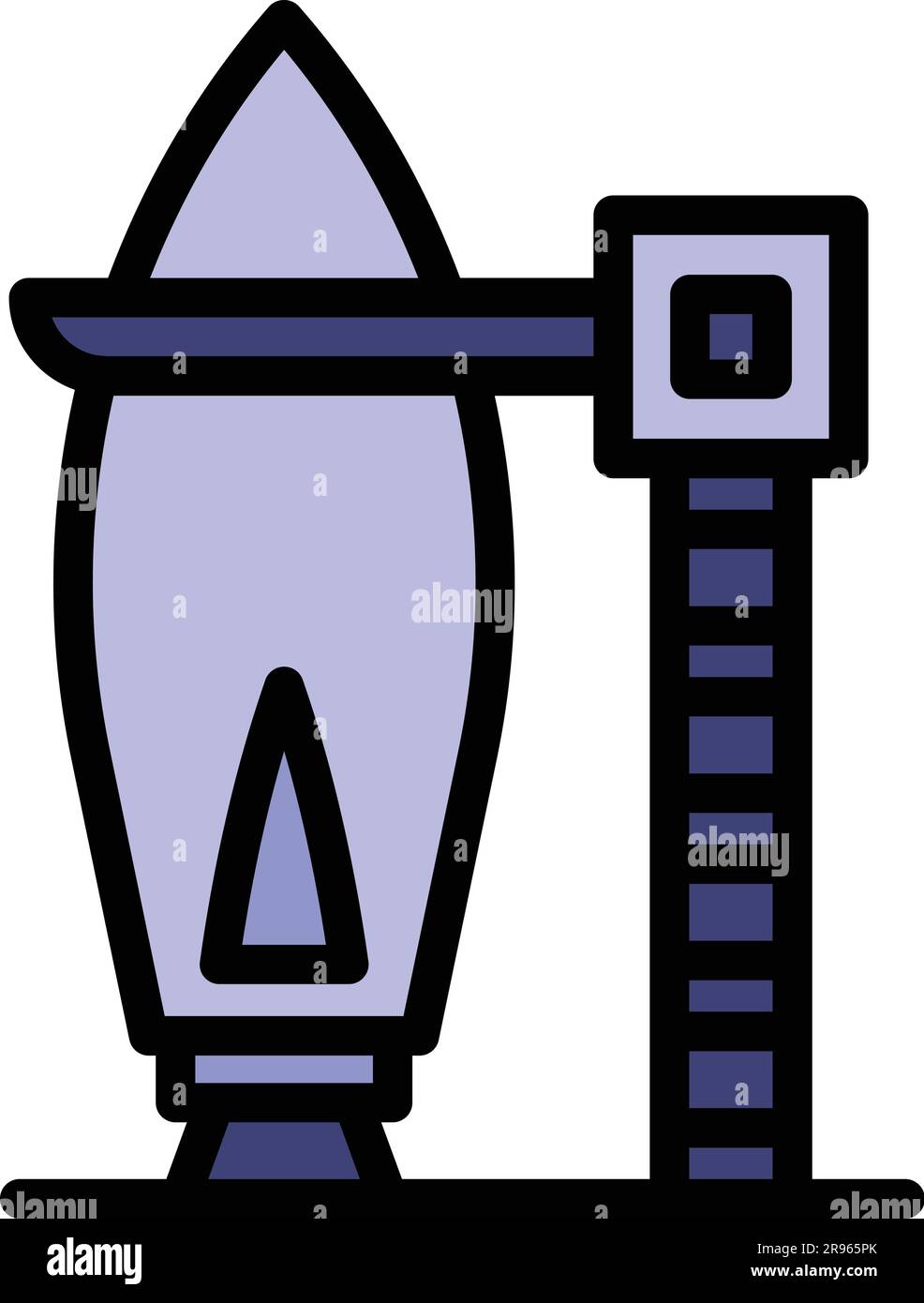 Launch starship icon. Outline Launch starship vector icon for web ...