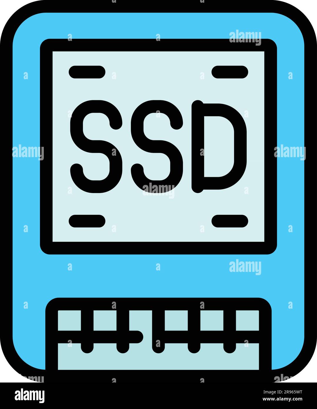 Ssd card icon. Outline Ssd card vector icon for web design isolated on ...