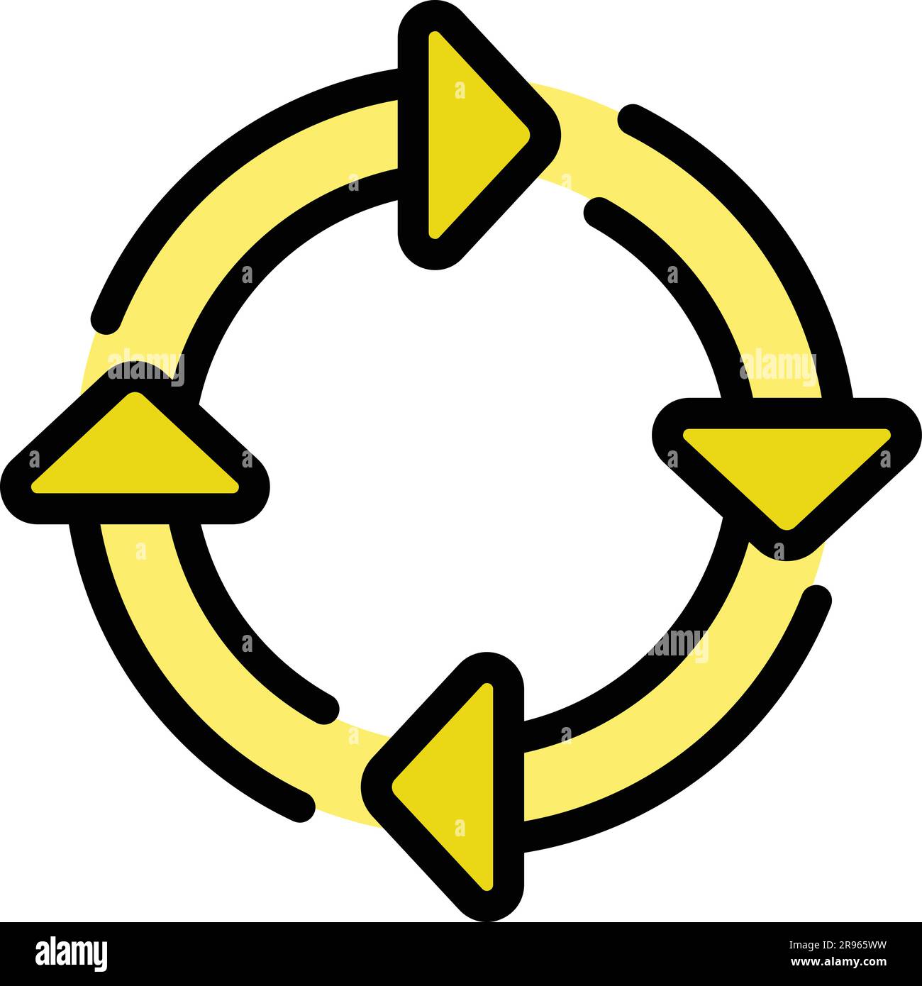Regeneration arrows icon. Outline Regeneration arrows vector icon for ...