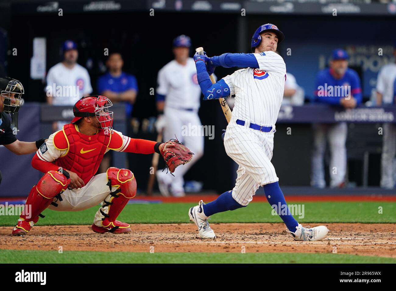 Chicago Cubs’ Cody Bellinger in batting action during the MLB London ...