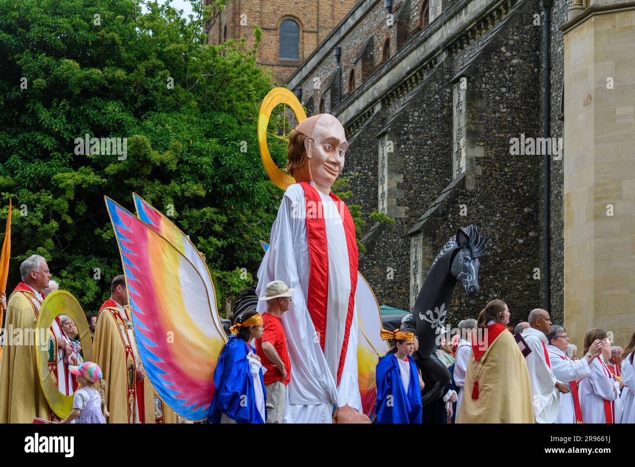 St Albans, UK, 24th June 2023, Alban Pilgrimage, a magnificent ...