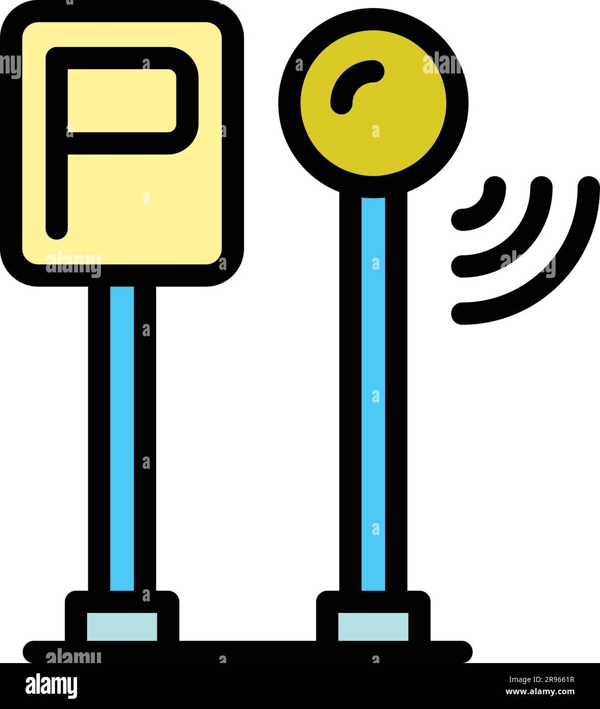 Smart parking icon. Outline Smart parking vector icon for web design ...