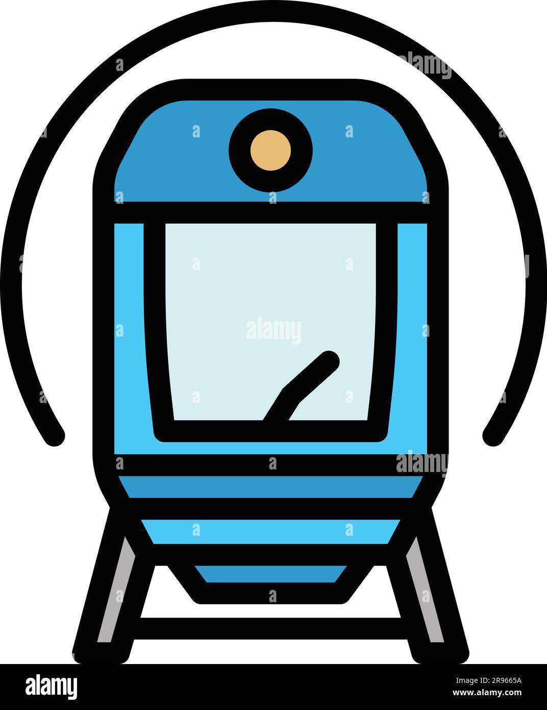 High speed train icon. Outline High speed train vector icon for web ...