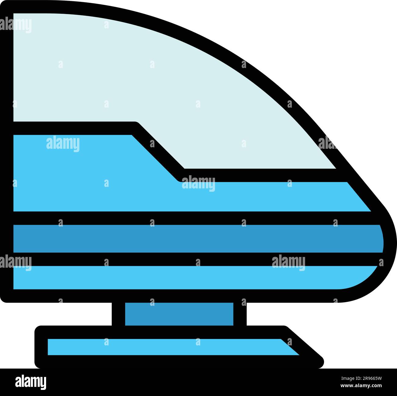 High speed rail icon. Outline High speed rail vector icon for web ...