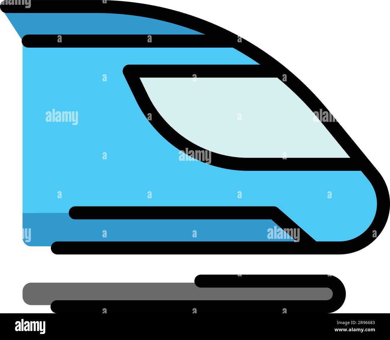 Rapid transit train icon. Outline Rapid transit train vector icon for ...