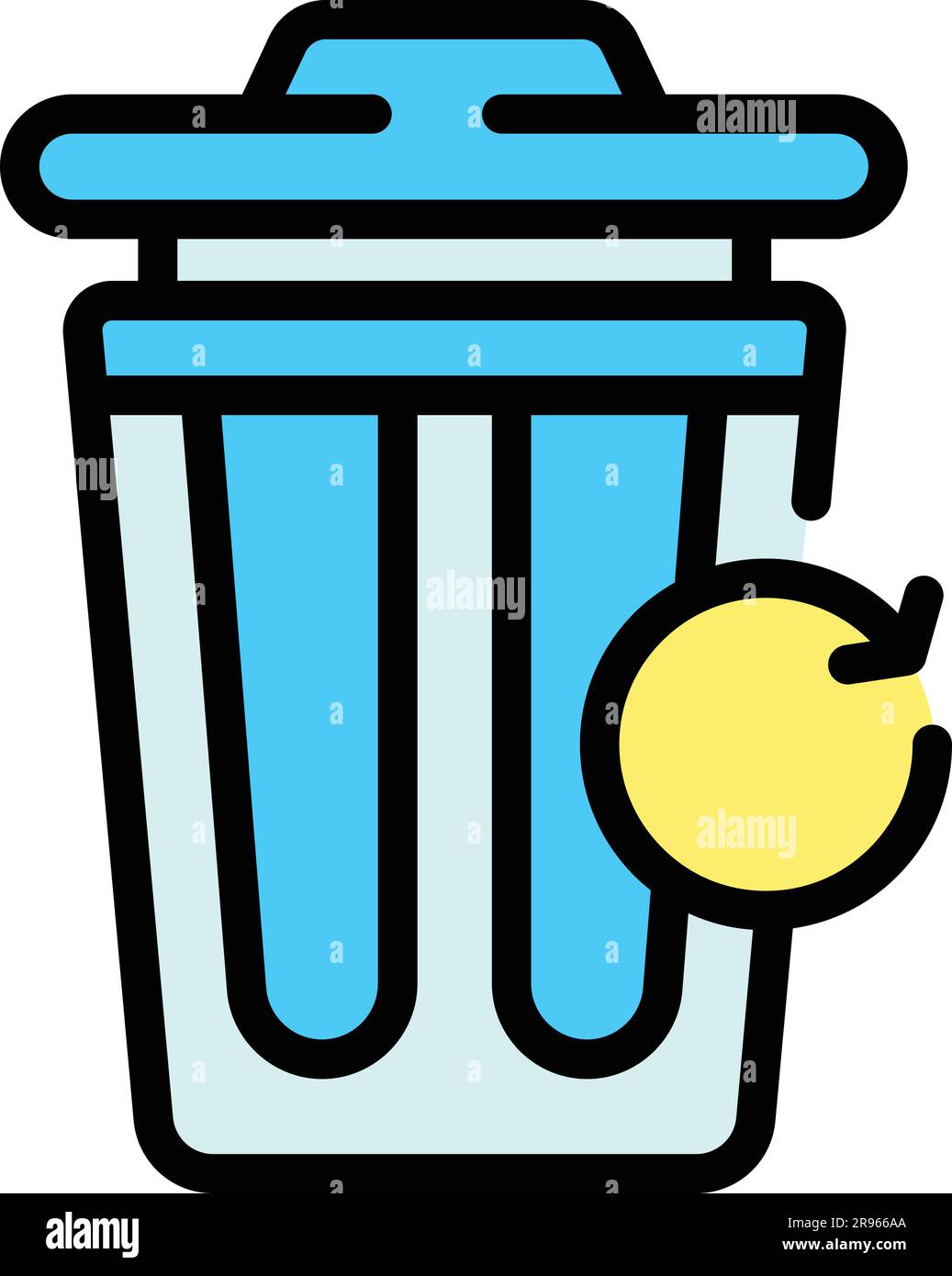 Trash bin recovery icon. Outline Trash bin recovery vector icon for web ...