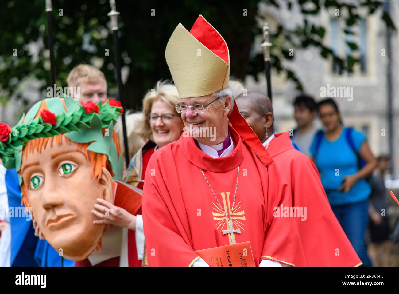 London, UK, 24th June 2023, Alban Pilgrimage, a magnificent procession ...