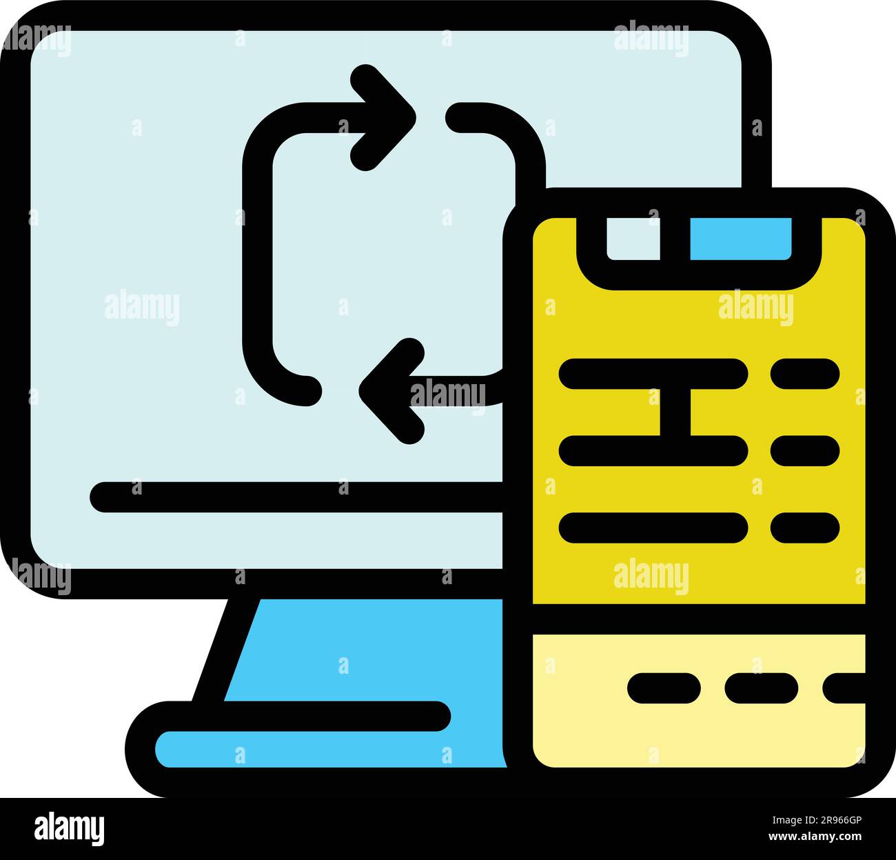 System backup icon. Outline System backup vector icon for web design ...