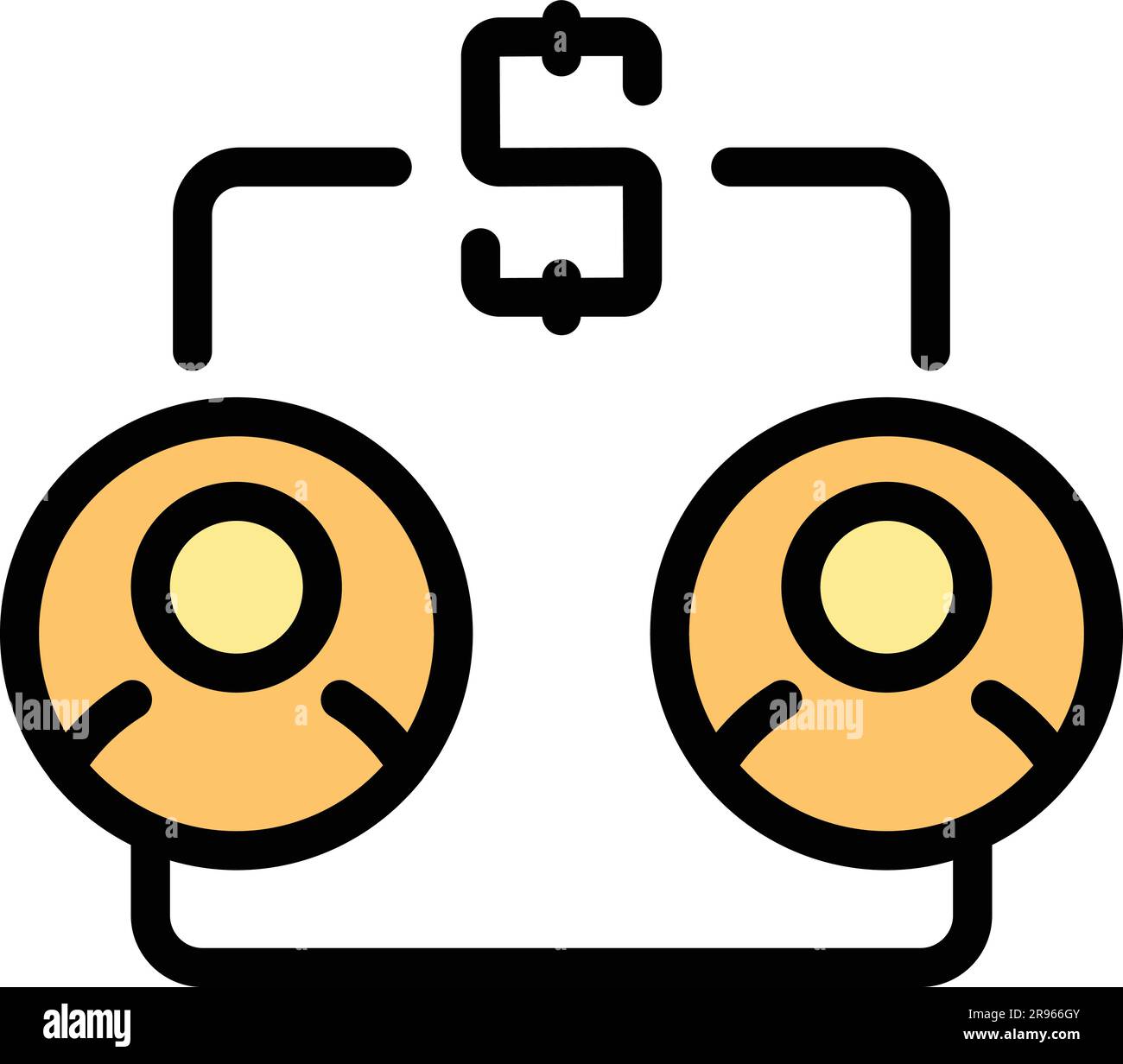 Money trust relationship icon. Outline Money trust relationship vector ...