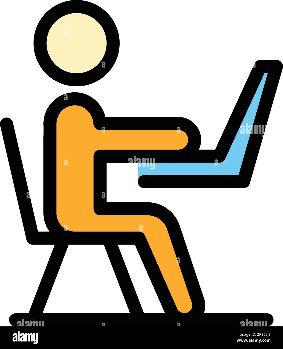 Colleague office working icon. Outline Colleague office working vector ...