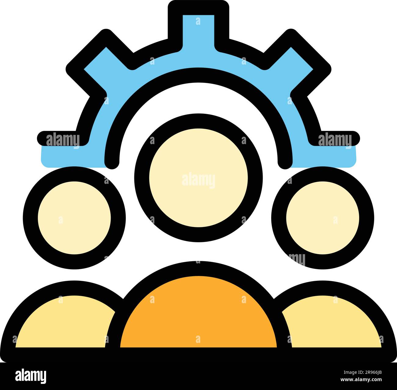 Colleague organization icon. Outline Colleague organization vector icon ...