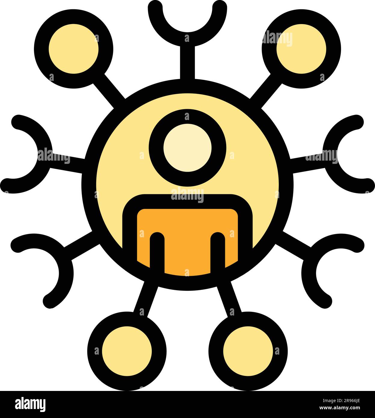 Colleague guy icon. Outline Colleague guy vector icon for web design ...
