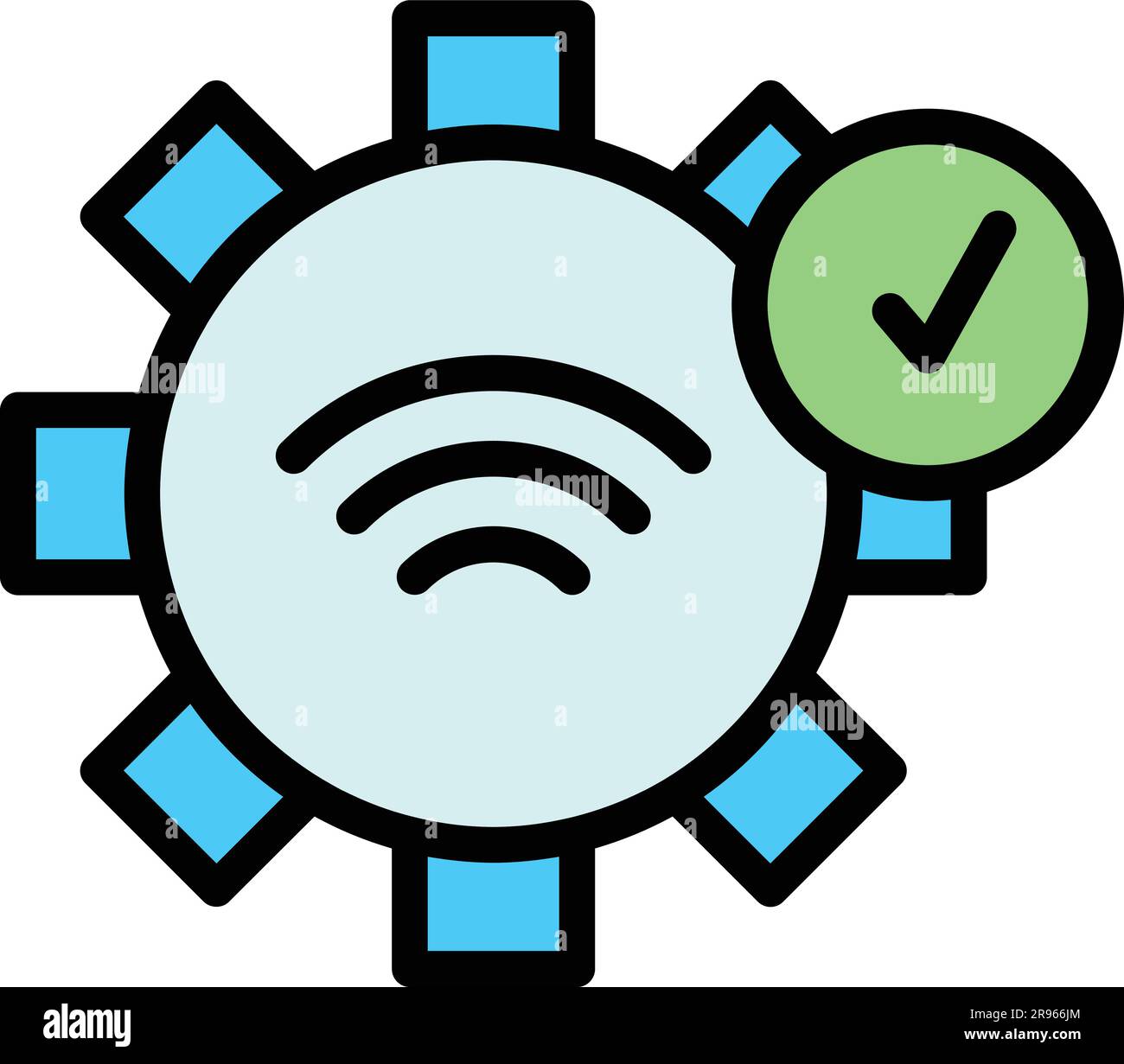 Laptop wireless icon. Outline Laptop wireless vector icon for web ...