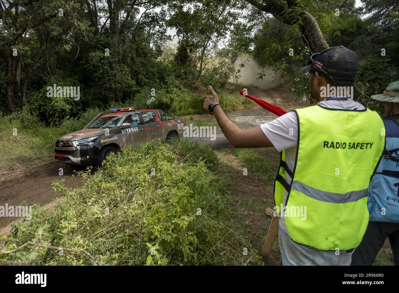 Marshals during the Safari Rally Kenya 2023, 7th round of the 2023 WRC ...