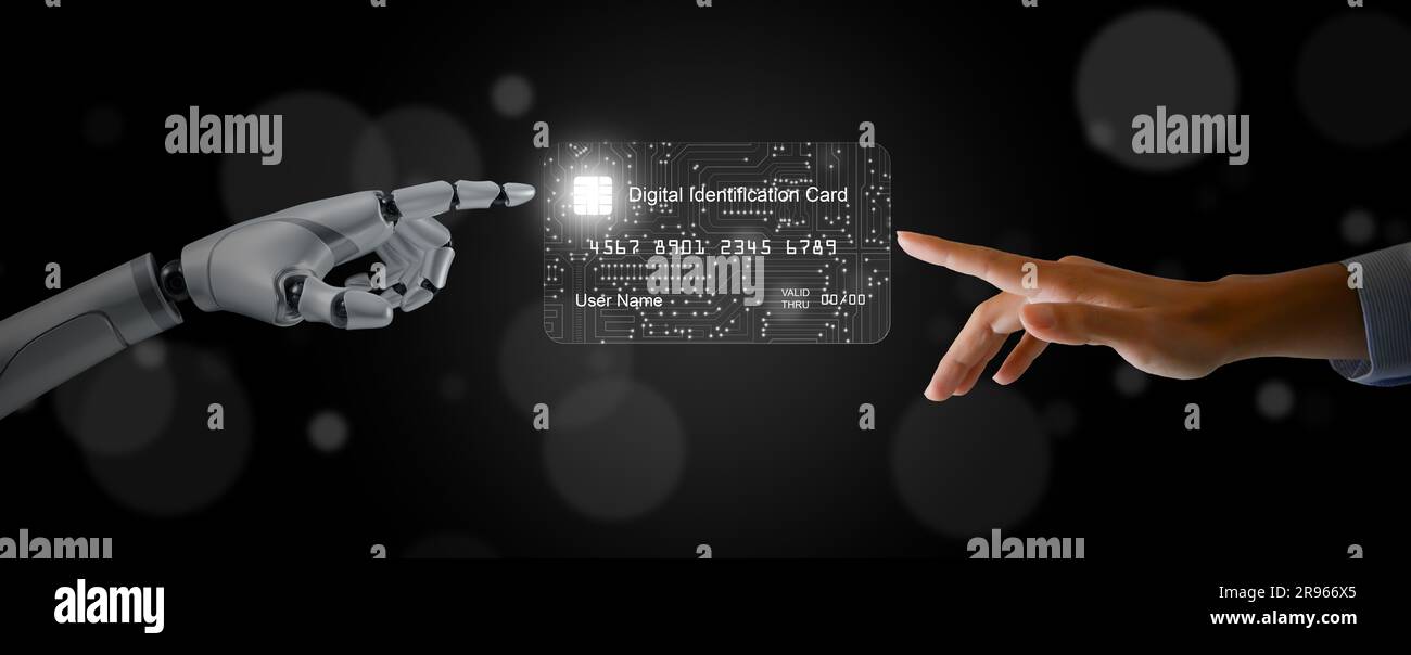 Digital ID card, Electronic Identification. e-ID smartcard, with AI ...