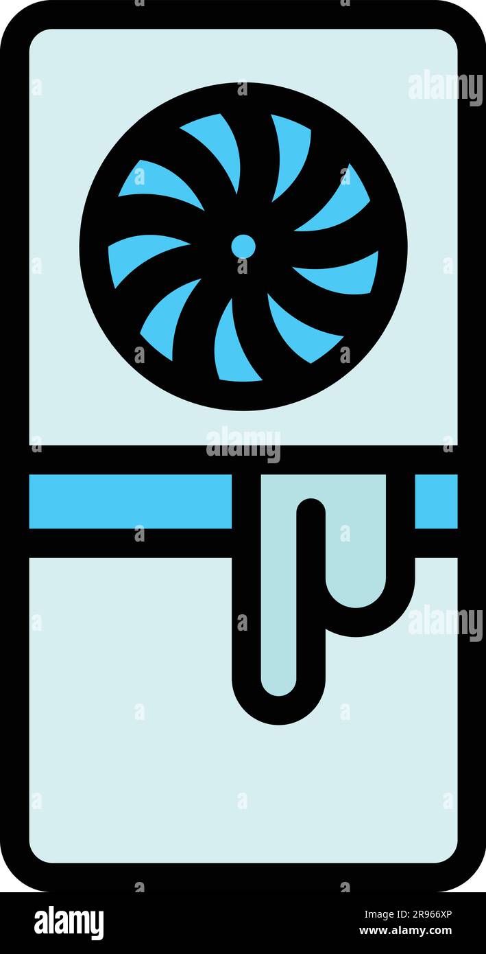 Broken fridge icon. Outline Broken fridge vector icon for web design ...