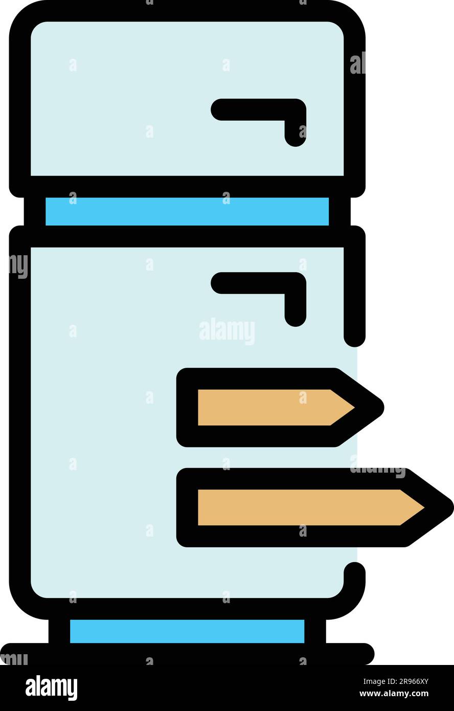 Energy consume fridge icon. Outline Energy consume fridge vector icon ...