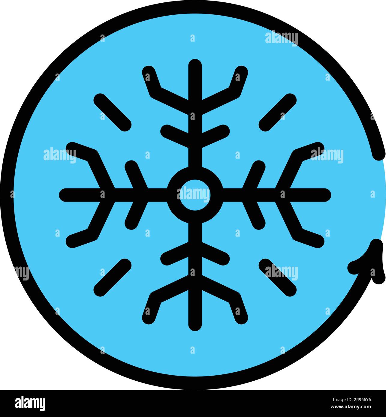 Fridge snowflake icon. Outline Fridge snowflake vector icon for web ...