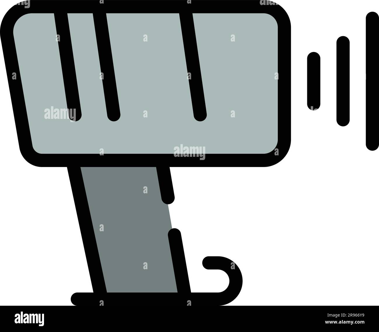 Radar gun icon. Outline Radar gun vector icon for web design isolated ...