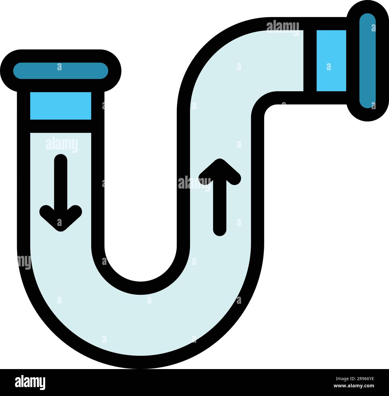 Water pipe icon. Outline Water pipe vector icon for web design isolated ...