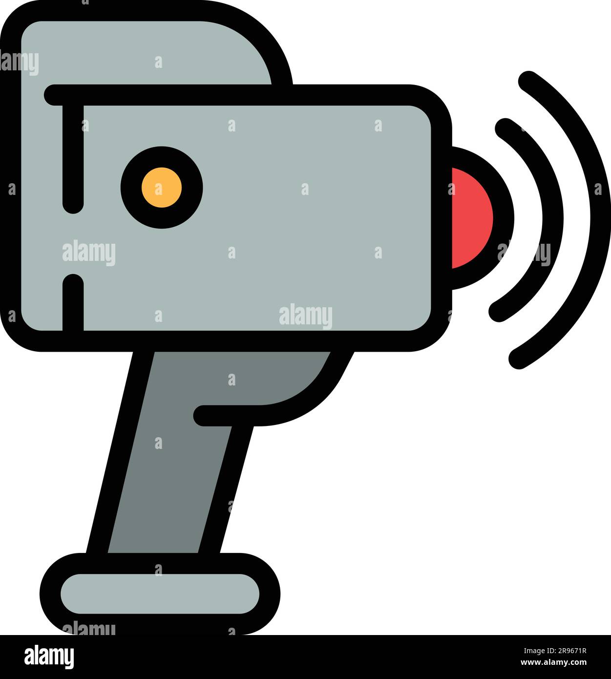 Detector car speed icon. Outline Detector car speed vector icon for web ...