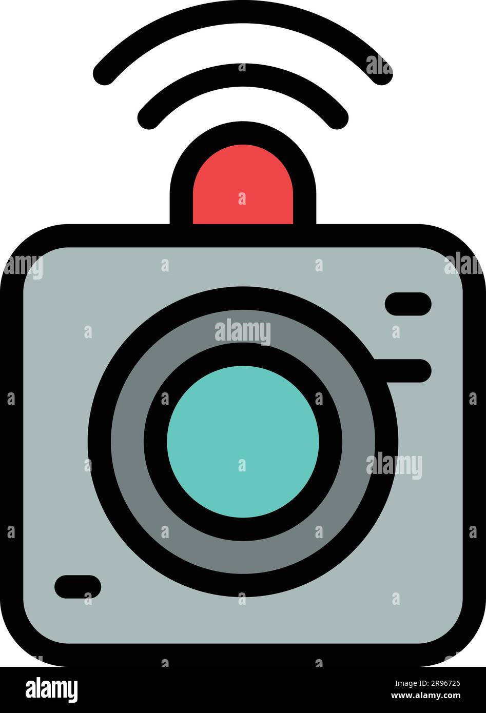 Monitoring speed radar icon. Outline Monitoring speed radar vector icon ...
