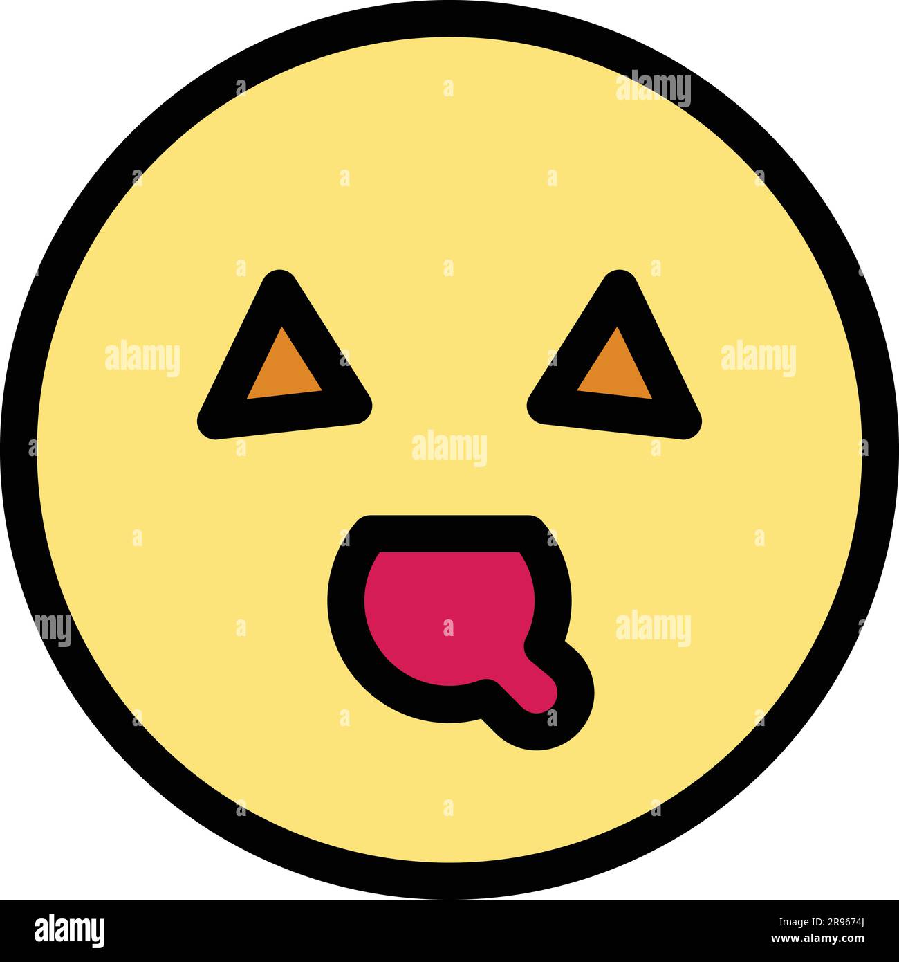 Shouting emoji icon. Outline Shouting emoji vector icon for web design ...