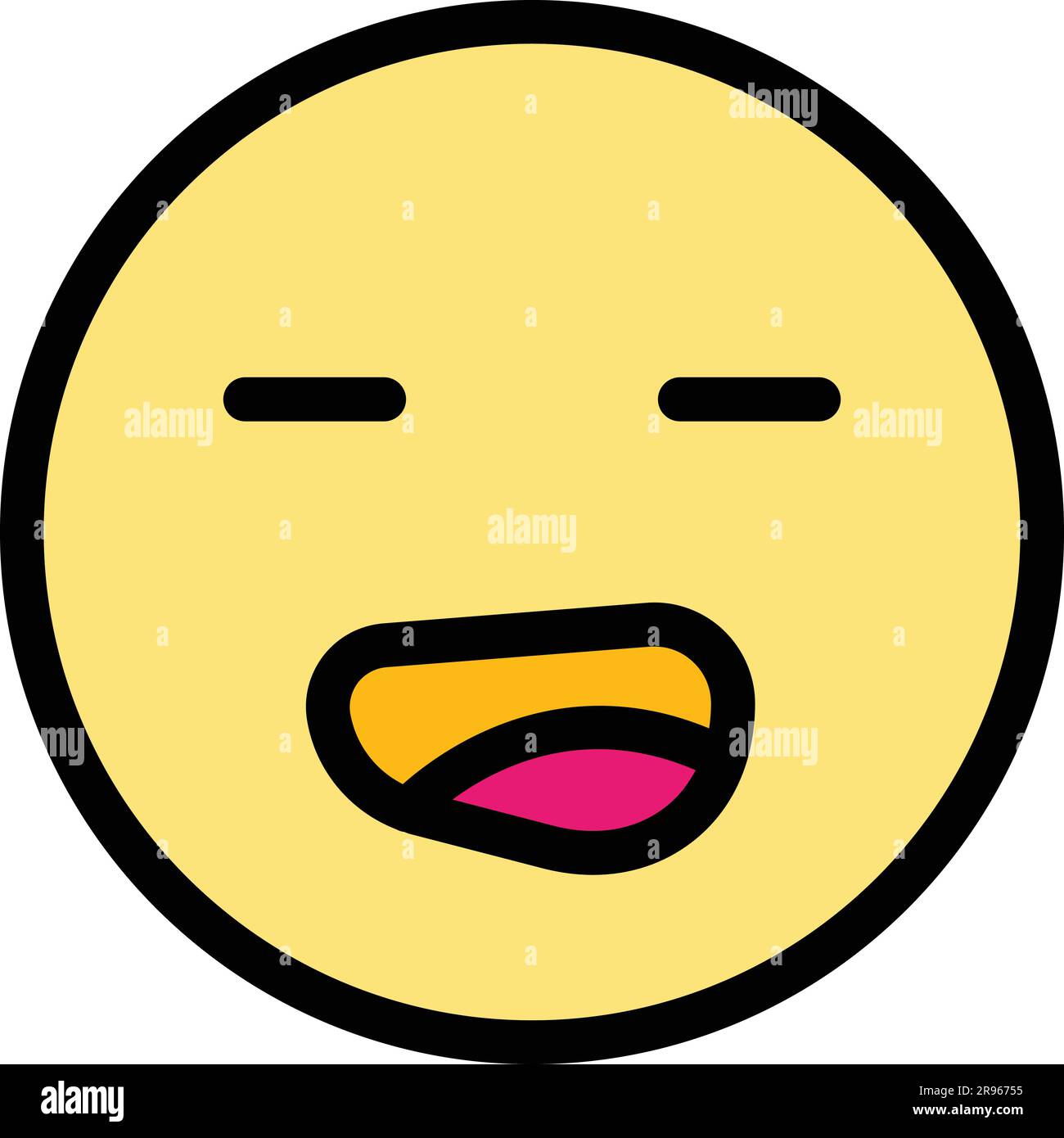 Weary face icon. Outline Weary face vector icon for web design isolated ...