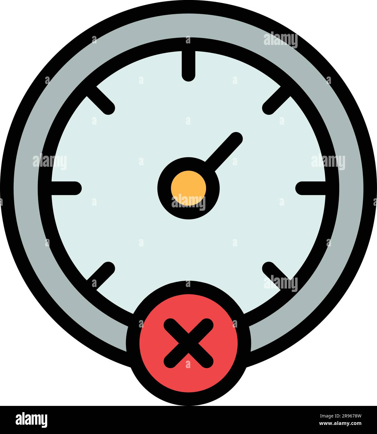 Speed car limit icon. Outline Speed car limit vector icon for web ...
