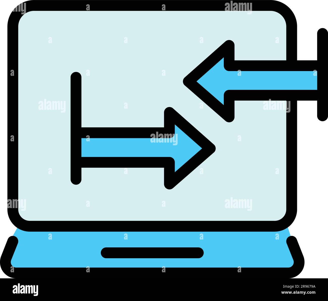 Laptop regeneration icon. Outline Laptop regeneration vector icon for ...