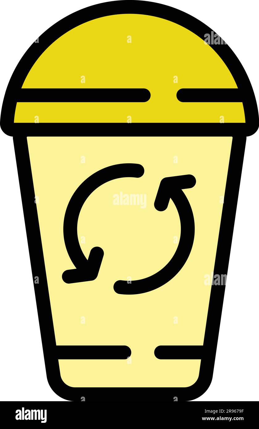 Plastic recycle icon. Outline Plastic recycle vector icon for web ...