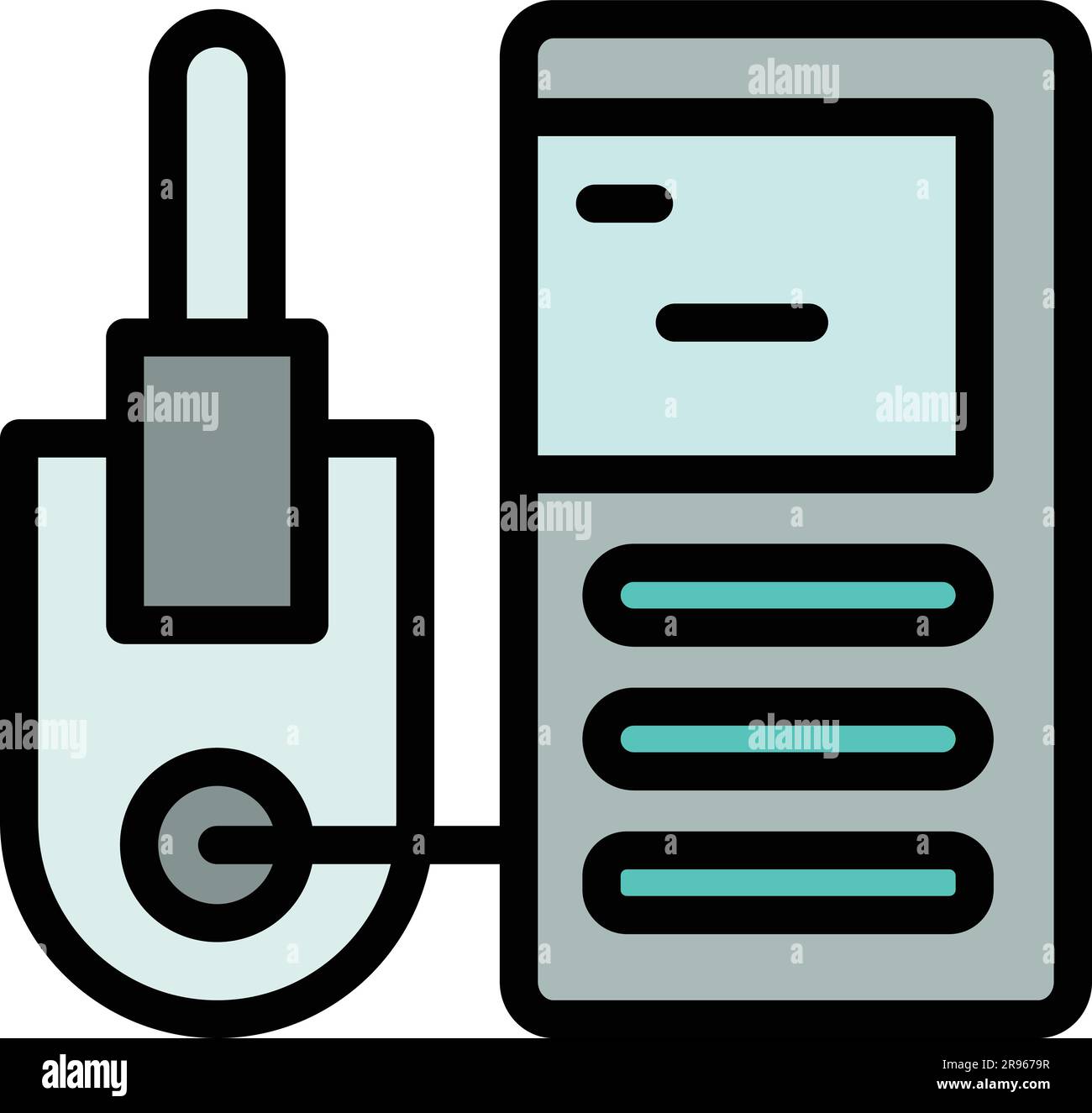 Ph meter icon. Outline Ph meter vector icon for web design isolated on white background color ...