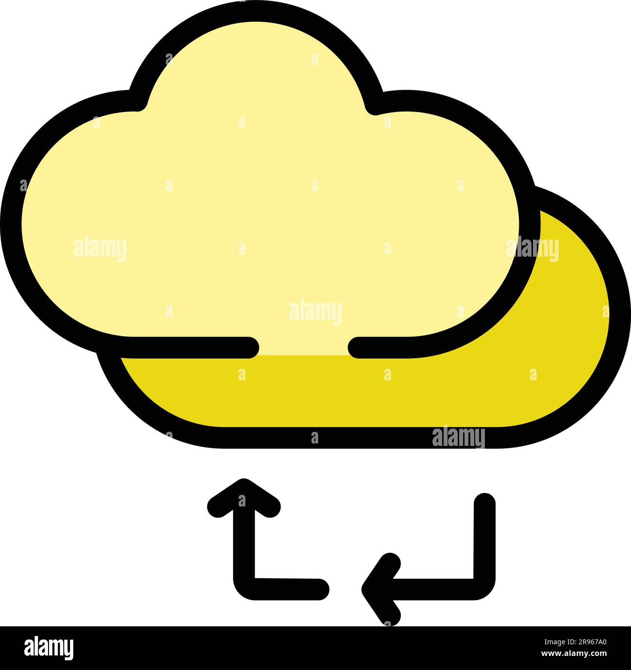 Backup memory cloud icon. Outline Backup memory cloud vector icon for ...