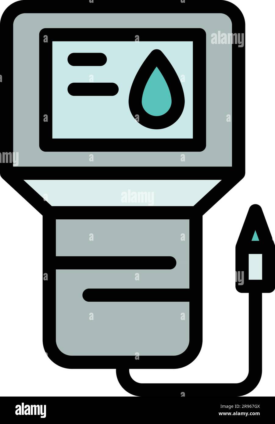 Water ph meter icon. Outline Water ph meter vector icon for web design isolated on white ...
