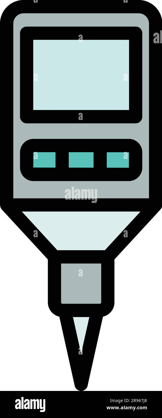 Screen ph meter icon. Outline Screen ph meter vector icon for web design isolated on white ...