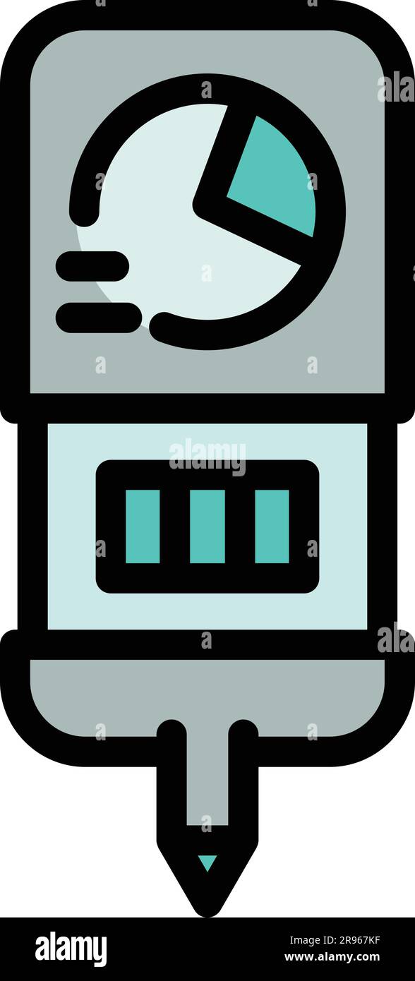 Experiment ph meter icon. Outline Experiment ph meter vector icon for ...