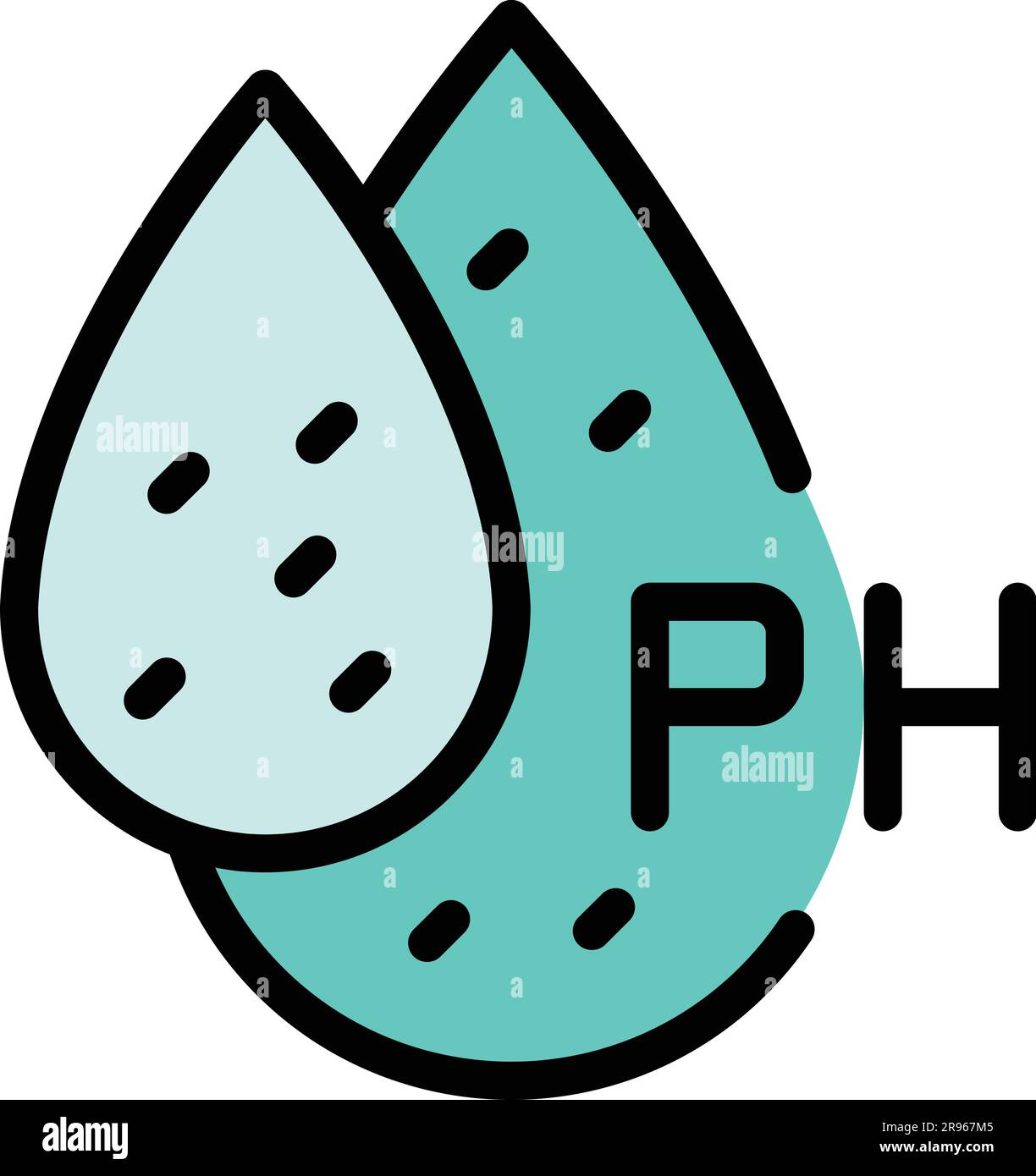 Drops ph icon. Outline Drops ph vector icon for web design isolated on ...