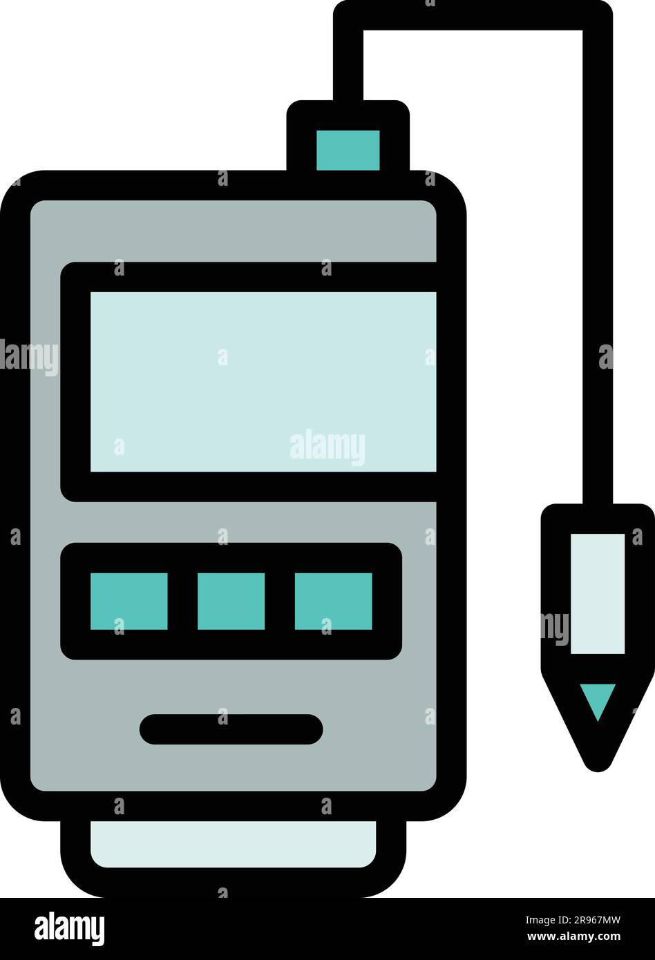 Biology ph meter icon. Outline Biology ph meter vector icon for web design isolated on white ...