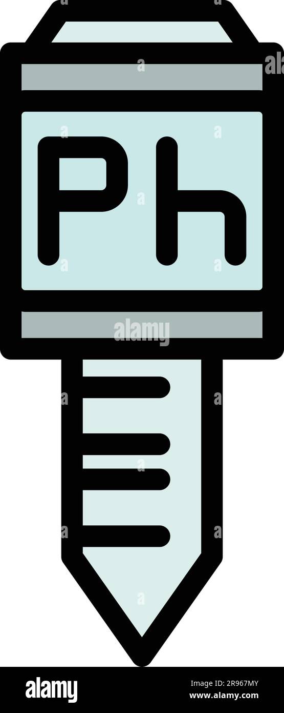 Ph level meter icon. Outline Ph level meter vector icon for web design ...