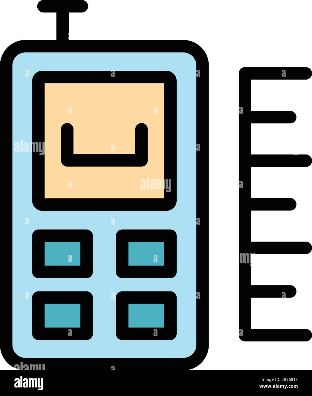 Laser meter tool icon. Outline Laser meter tool vector icon for web ...