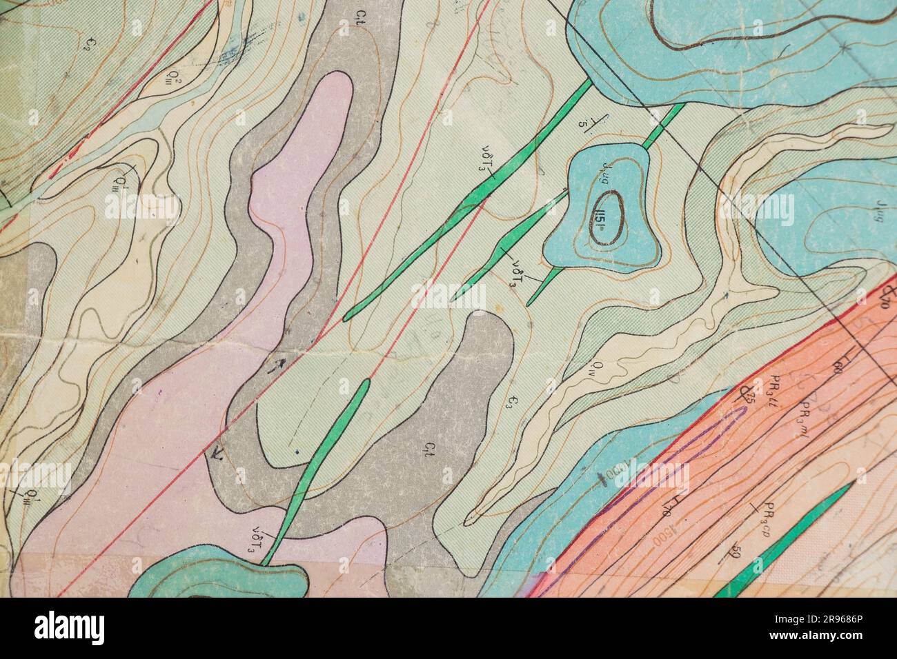 geological map for training as background close-up Stock Photo - Alamy