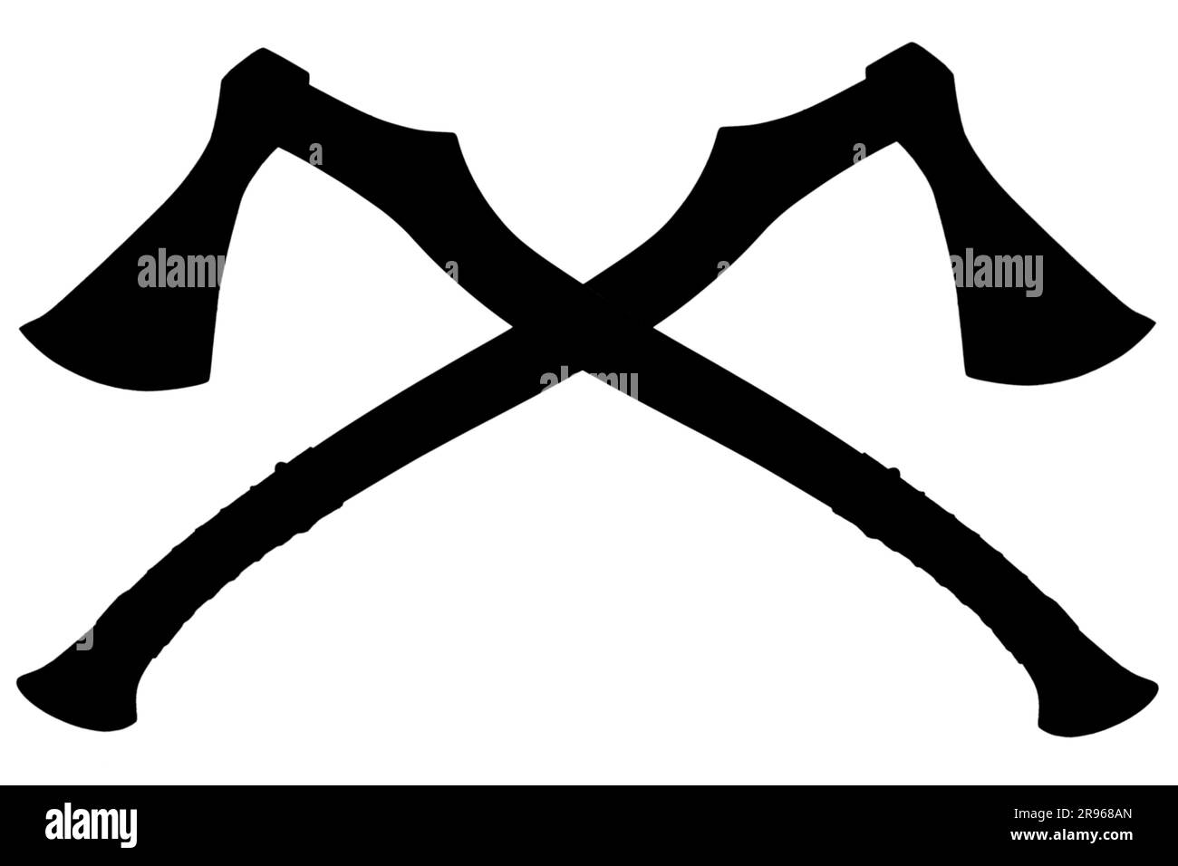 Crossed axes emblem. Crossed axes silhouette on white background Stock ... Crossed axes emblem. Crossed axes silhouette on white background Stock ...