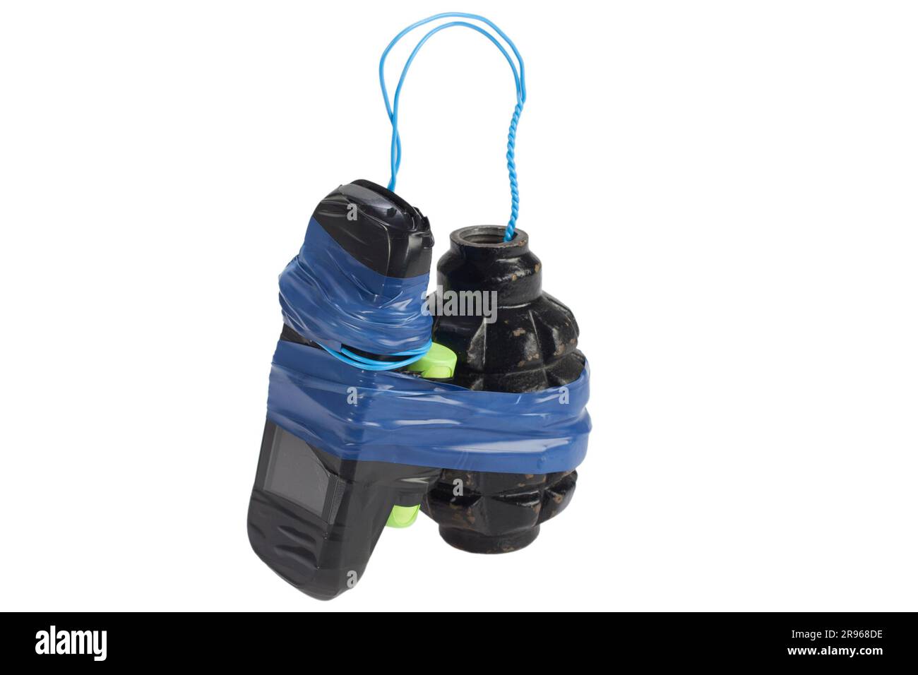 Improvised Explosive Device (IED) made from hand grenade with cell ...