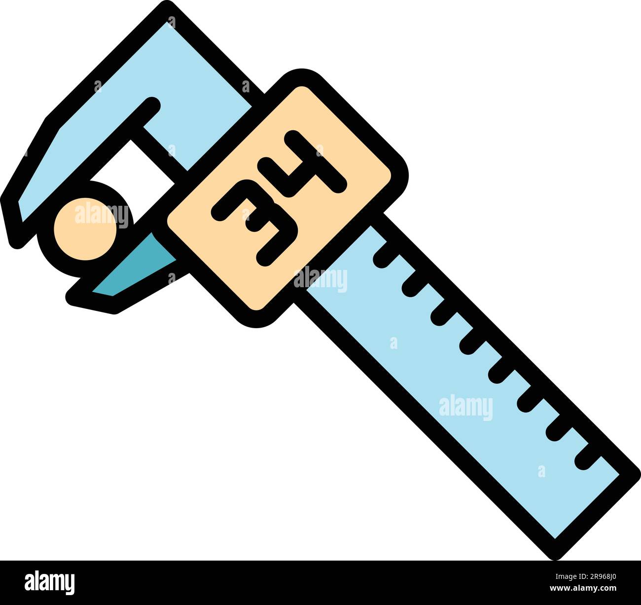 Digital micrometer icon. Outline Digital micrometer vector icon for web ...