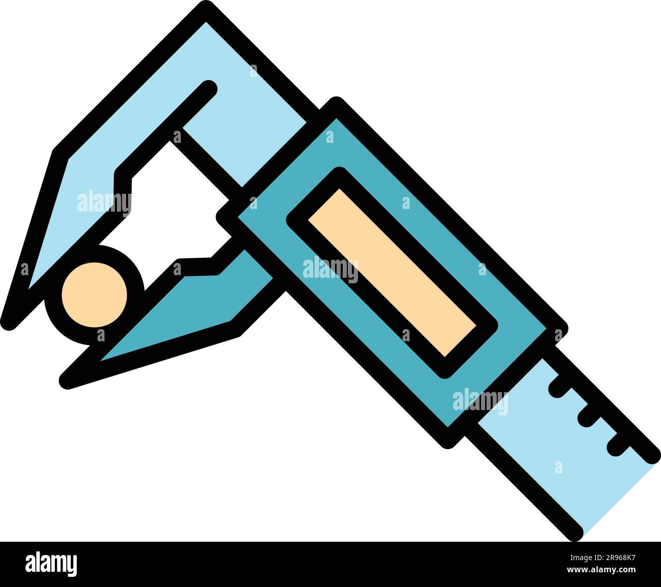 Micrometer icon. Outline Micrometer vector icon for web design isolated ...