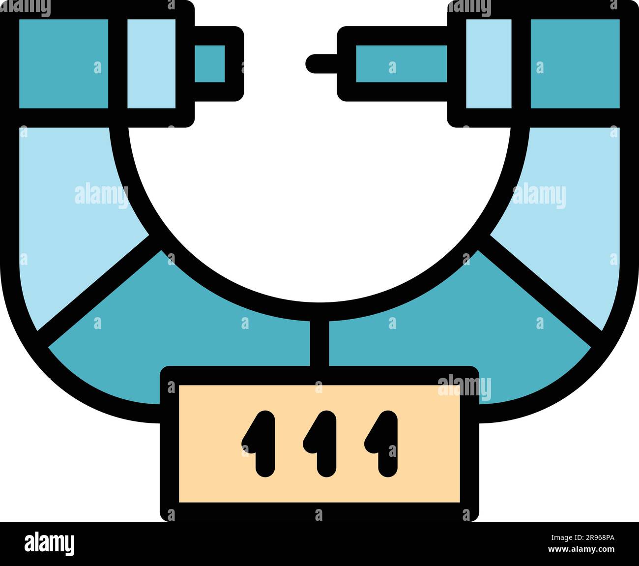 Digital micrometer equipment icon. Outline Digital micrometer equipment ...