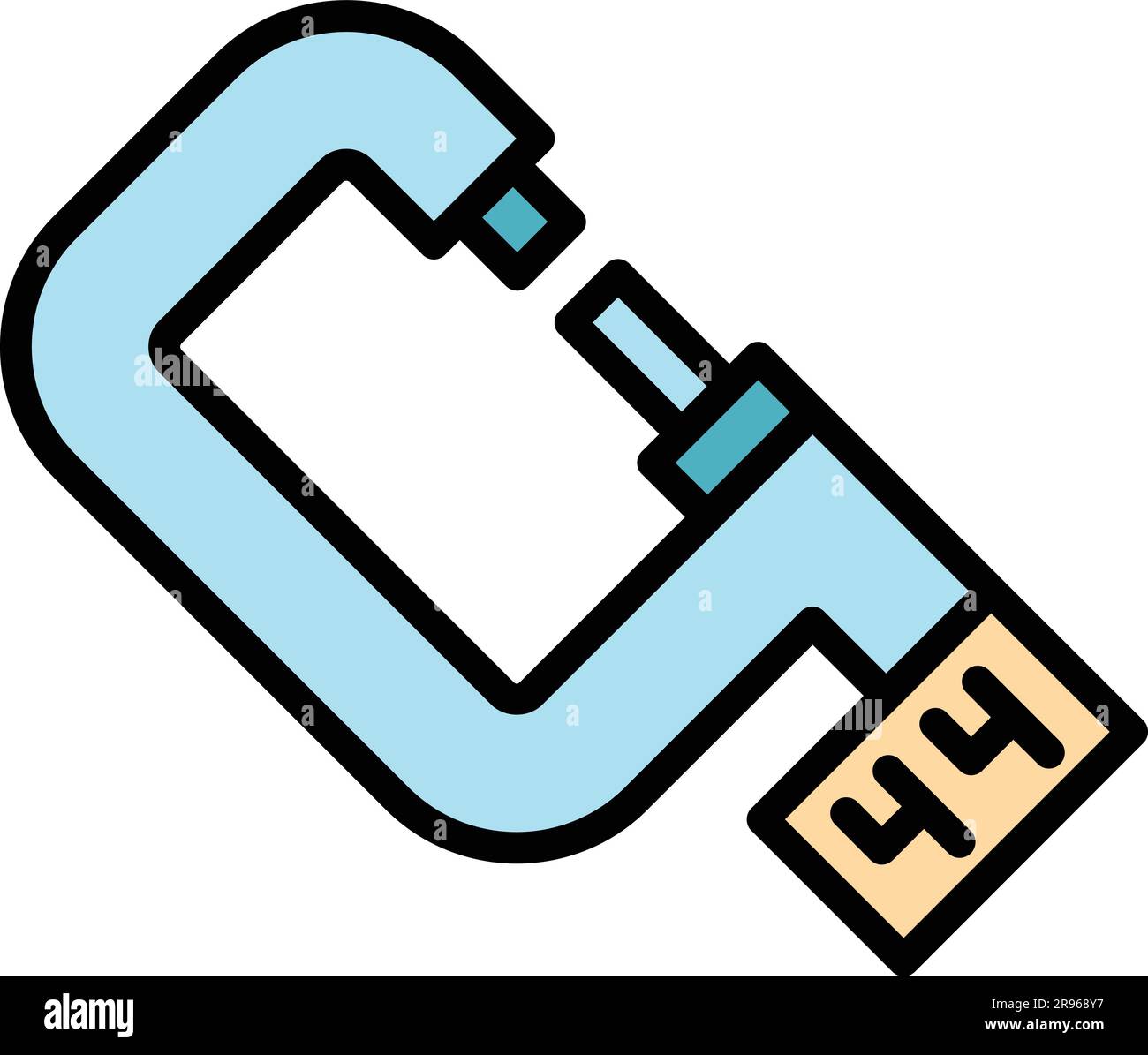 Digital micrometer electronic icon. Outline Digital micrometer ...