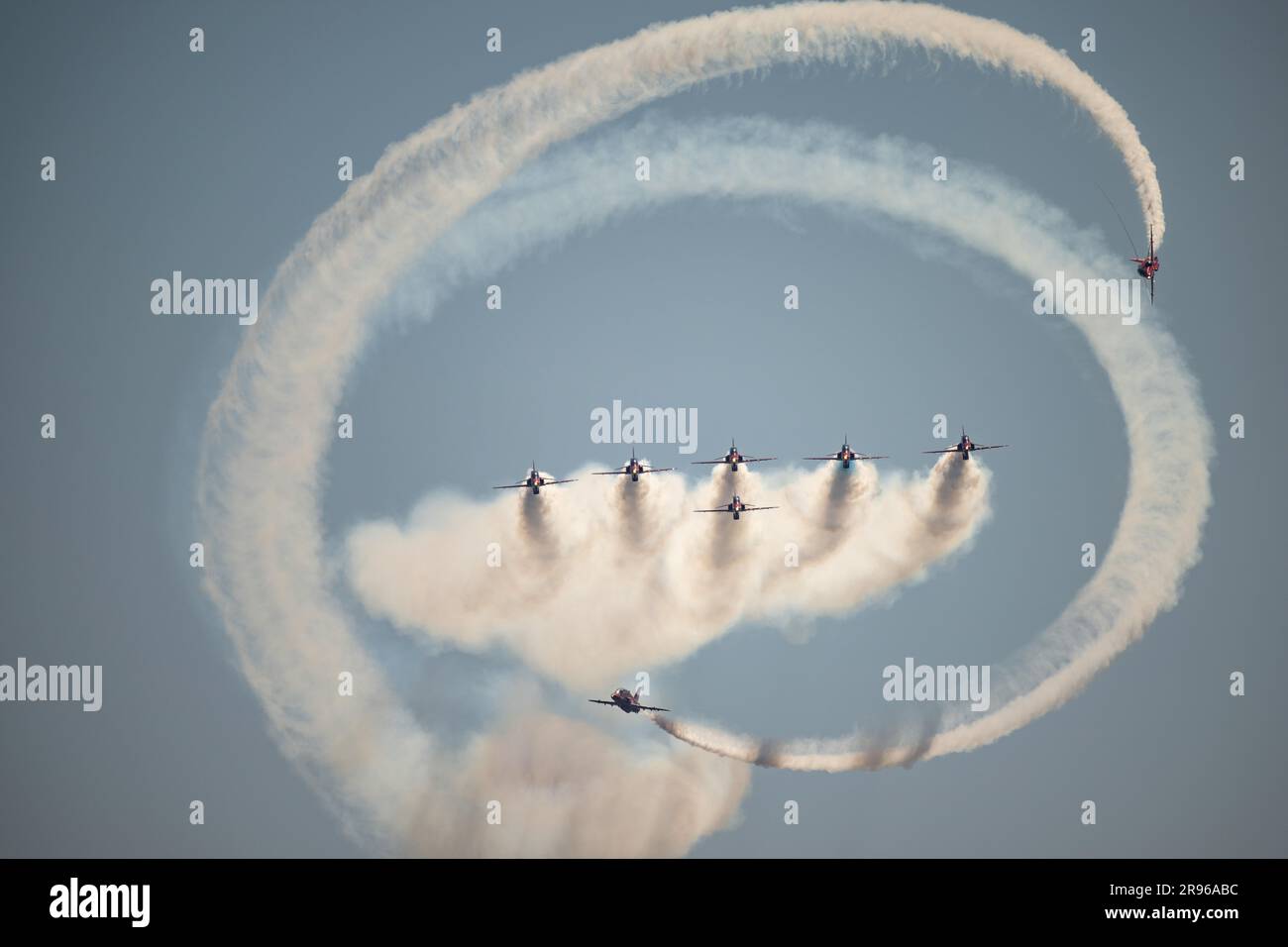 The Royal Air Force, Red Arrows display team from RAF Waddington ...
